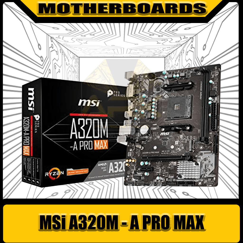 MSI A320M A-Pro Max Motherboard | Shopee Philippines