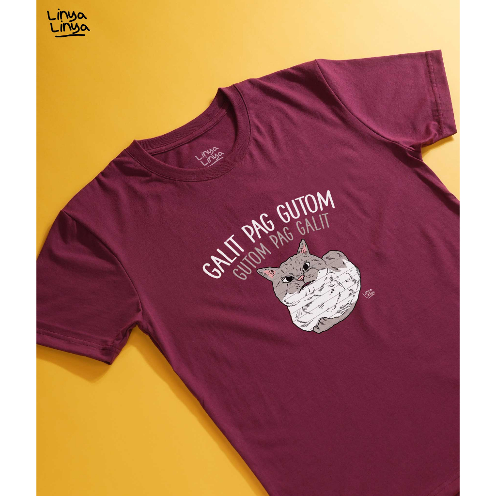 Linya-Linya T-Shirt: Galit Pag Gutom, Gutom Pag Galit | Shopee Philippines