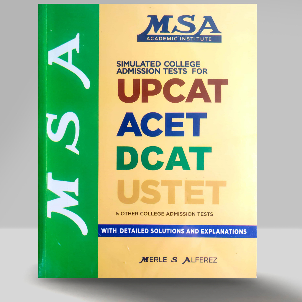 MSA Simulated College Admission Test For UPCAT ACET DCAT USTET | Shopee ...