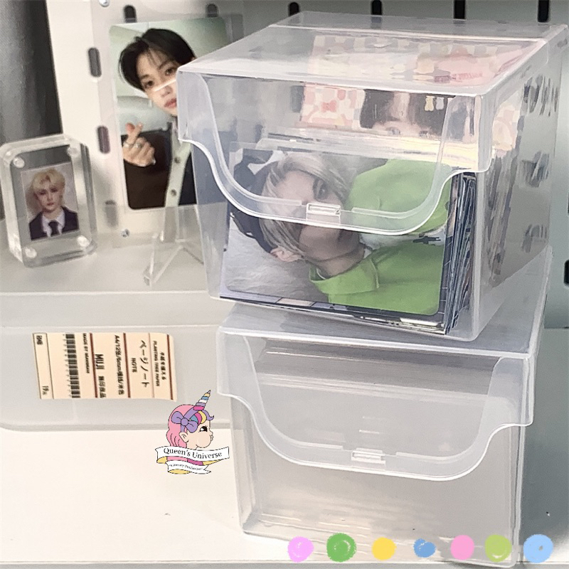 White Transparent Portable Lightweight Dust Proof Flip Lomo Card Case ...