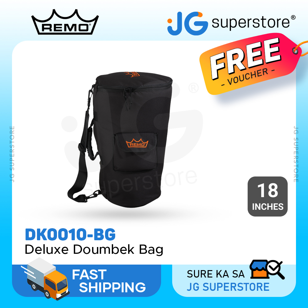 Remo DK0010-BG Deluxe Doumbek Padded Bag with 1/4" Foam Base, Nylon ...