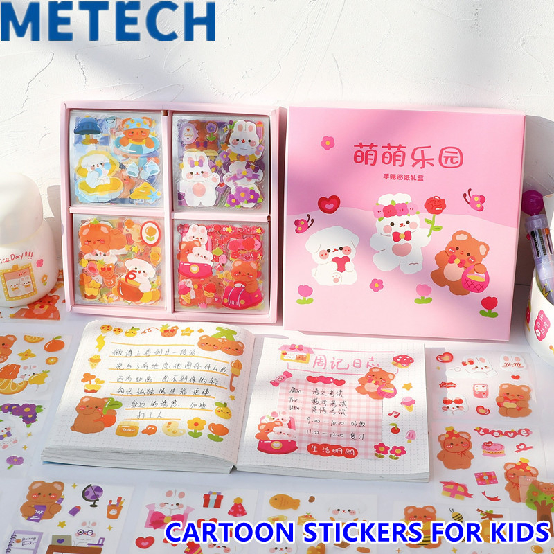 METECH DIY Cartoon stickers 100PCS Cute Waterproof Sticker Set ...