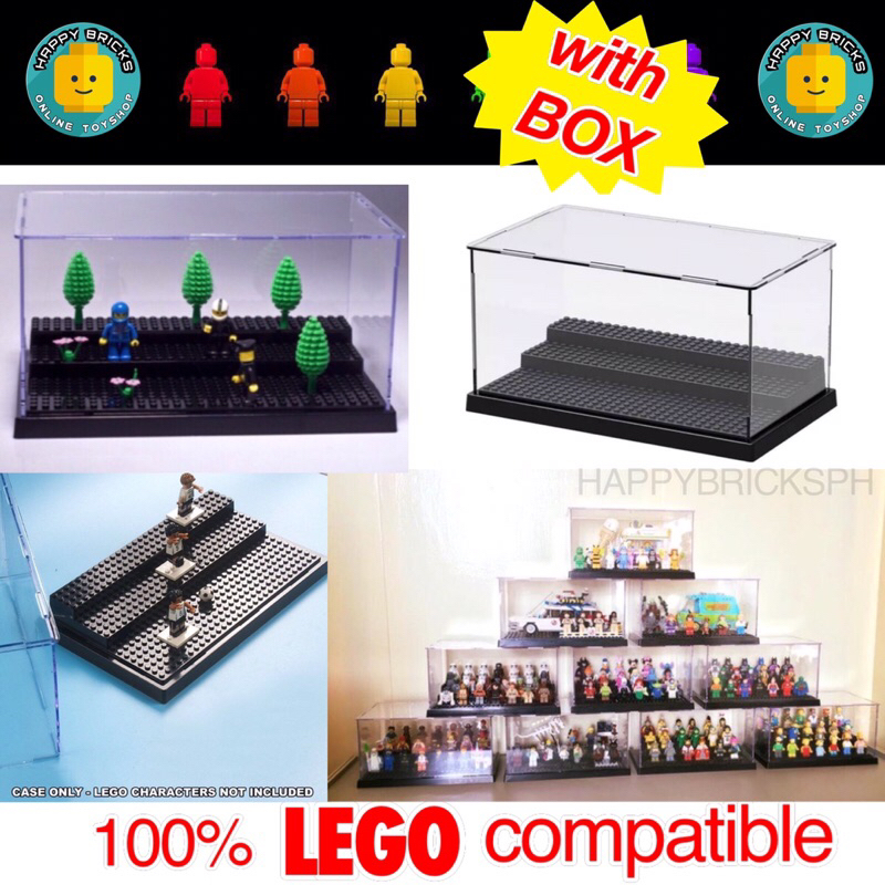 3 Layer Dust Proof Clear Acrylic Display Case For Bricks Minifigures ...
