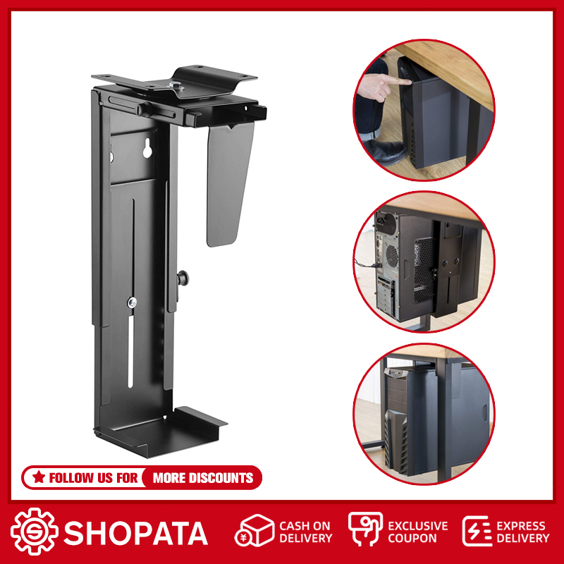 Shopata Adjustable Under Desk CPU Stand, Computer Stand，360° Swivel，CP ...