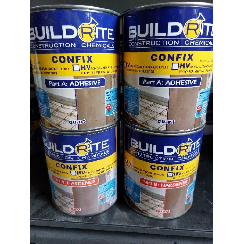 Buildrite 1LTR Confix Concrete Epoxy Choose - Low LV Or High HV Viscocity Set A&B | Shopee ...