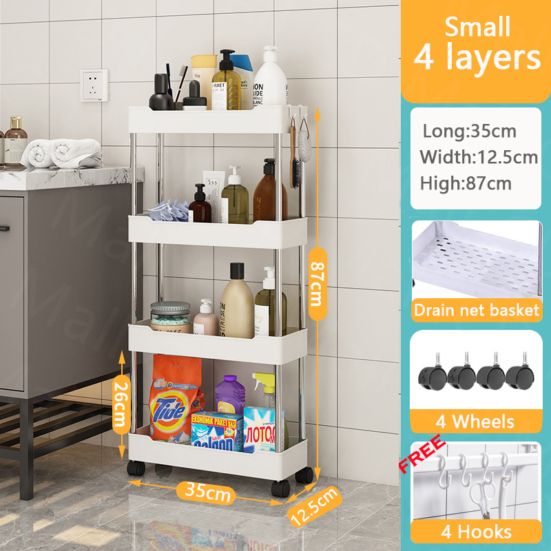 Bathroom Organizer Rack 3/4/5 Layer Crevice Organizer Rack Kitchen ...