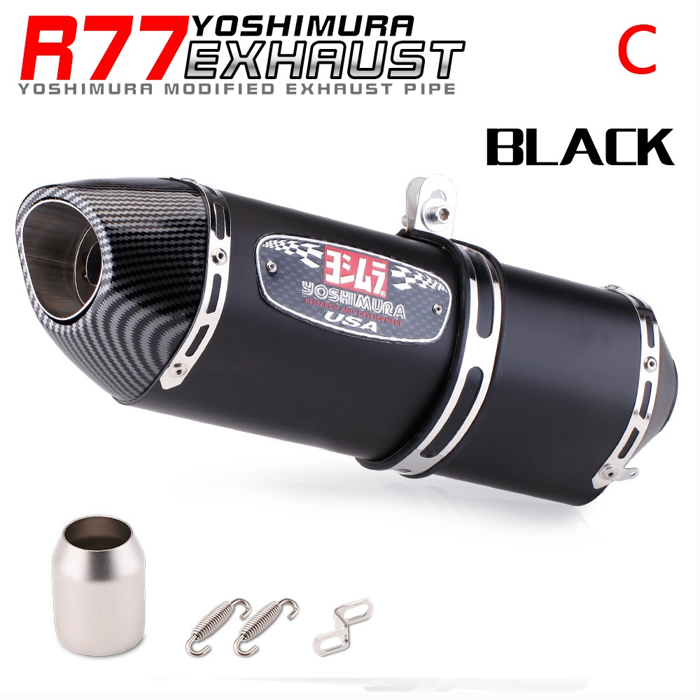 R77 Yoshimura Carbon Fibre Big 420mm length (51mm inlet) with muffler | Shopee Philippines