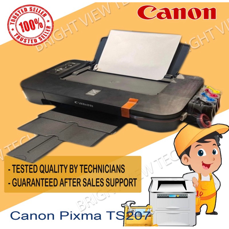 Canon Pixma TS207 BRAND NEW WITH CIS (CONTINOUS INK SYSTEM) | Shopee ...