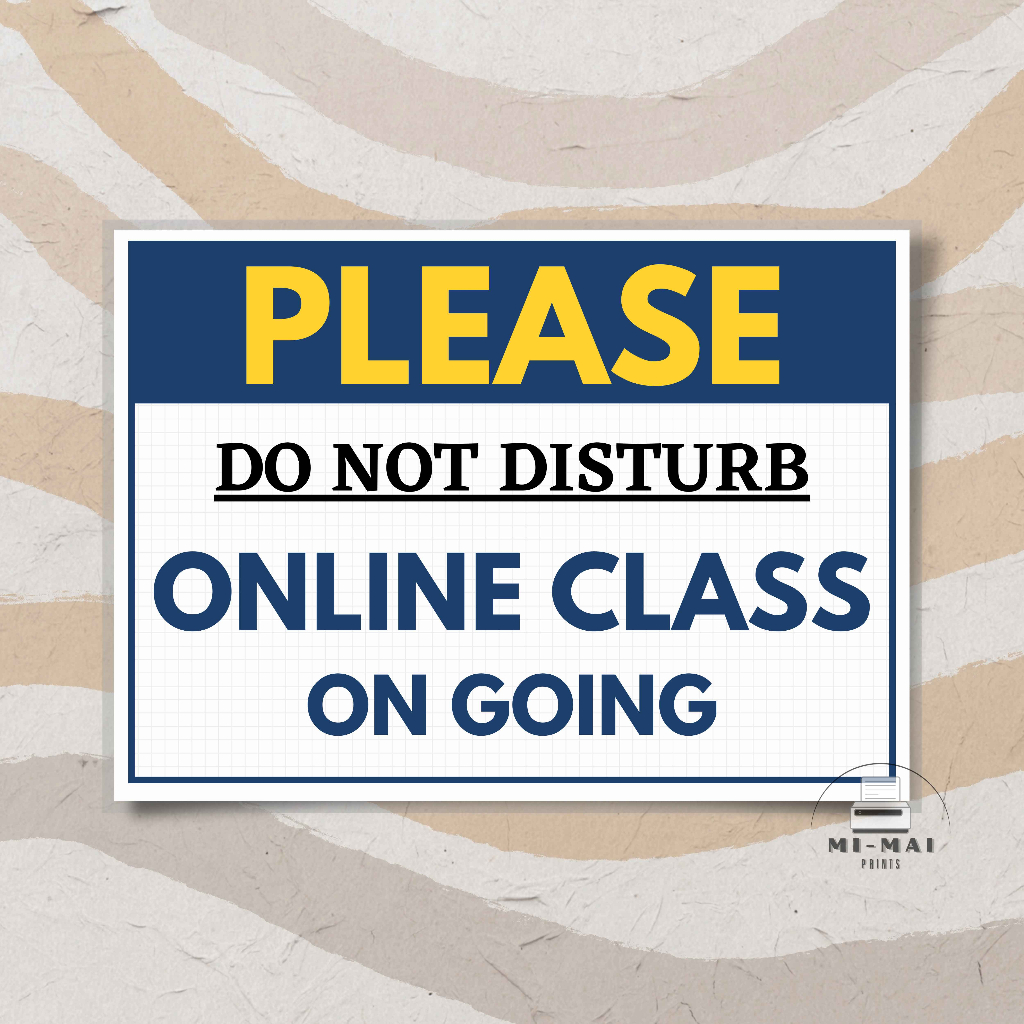 DO NOT DISTURB SIGNAGE (A4 LAMINATED) / MI-MAI PRINTS | Shopee Philippines