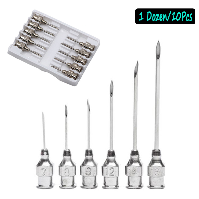 1Dozen Assorted Sizes Stainless Steel Veterinary Needles Reusable ...