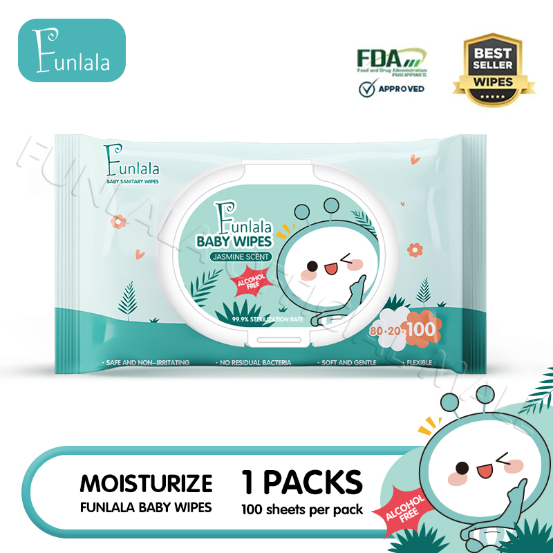 FUNLALA Baby Wipes Unscented 80 Sheets x1 Pack | Shopee Philippines