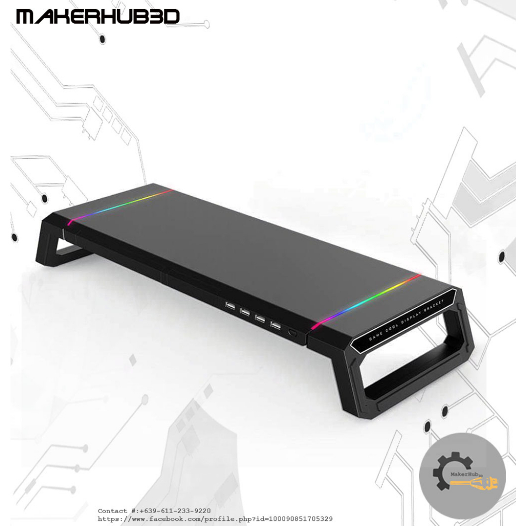 MakerHub3D Ice Coorel T1 RGB Desktop Monitor Riser Multifunction ...