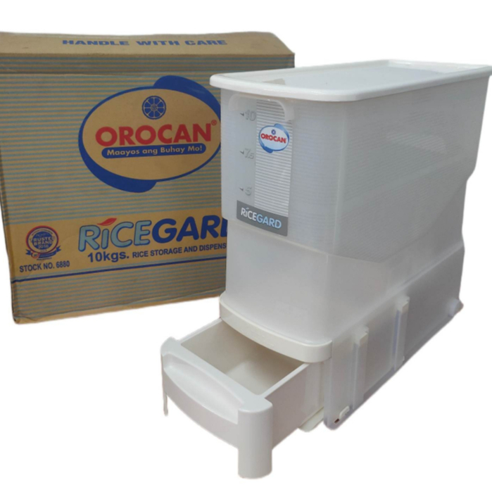 10 kg OROCAN RICE STORAGE AND DISPENSER STOCK NO. 6880 RICEGARD ...