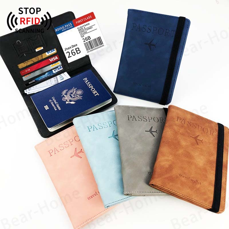 RFID Passport Holders Pu Leather Passport Holder Organizer/Passport ...