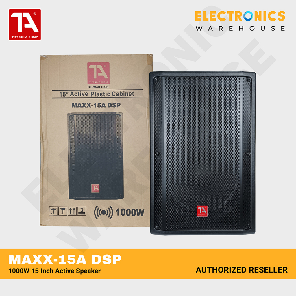 Titanium Audio MAXX-15A DSP 1000W 15 Inch Active Speaker, Plastic ...