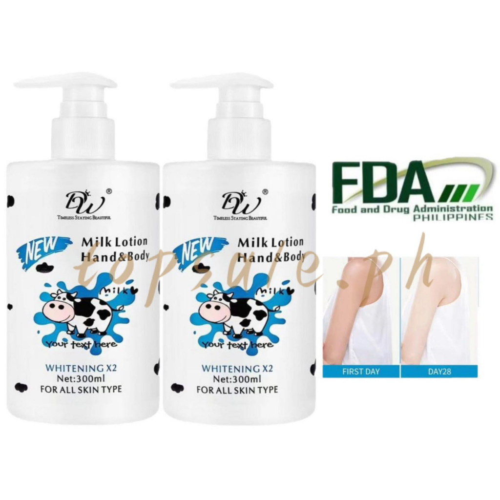 (set of 2)DW Milk Whitening Hand&Body Lotion 300ml | Shopee Philippines