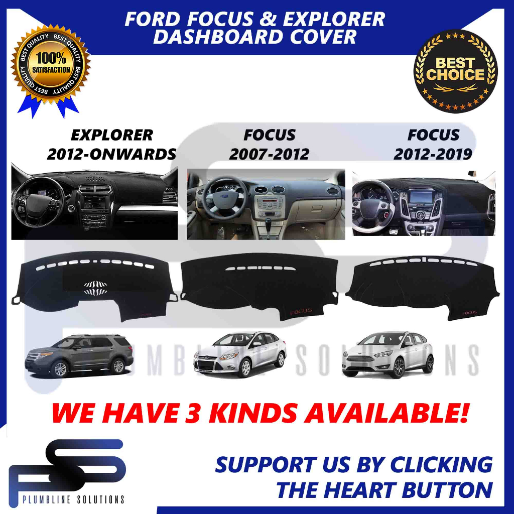 Dashboard Cover Ford Focus 2007-2012 / 2013-2019 Explorer 2012 - 2020 ...