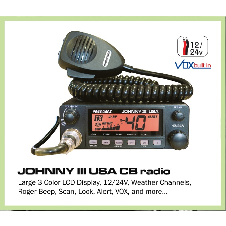 President Electronics Johnny III CB Radio | Shopee Philippines