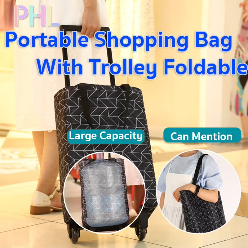 Shopping trolley for grocery Foldable trolley Push cart wheel trolley ...