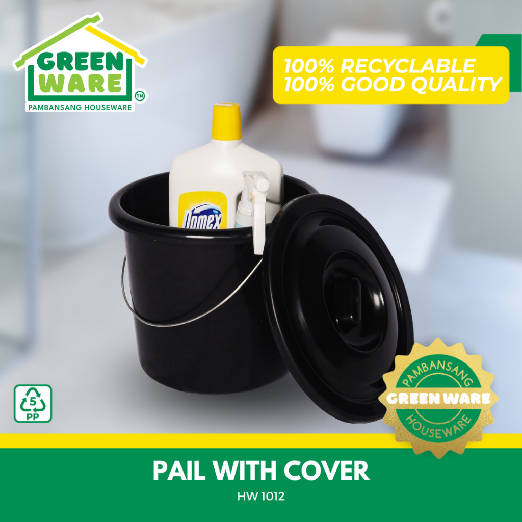 Greenware Pail w/ Cover Arinola Chamber Pot 1.5 GALLON Class B HW-1012 ...