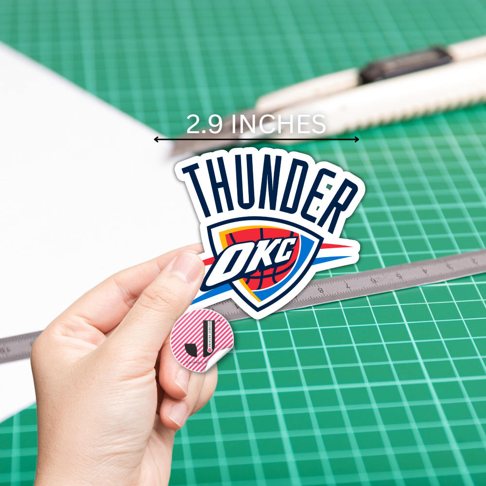 OKLAHOMA CITY THUNDER STICKER | NBA WATERPROOF STICKER | NBA LOGO ...
