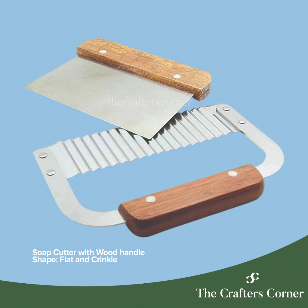 Soap Cutter with Wooden Handle Crinkle and Flat Edge | Shopee Philippines