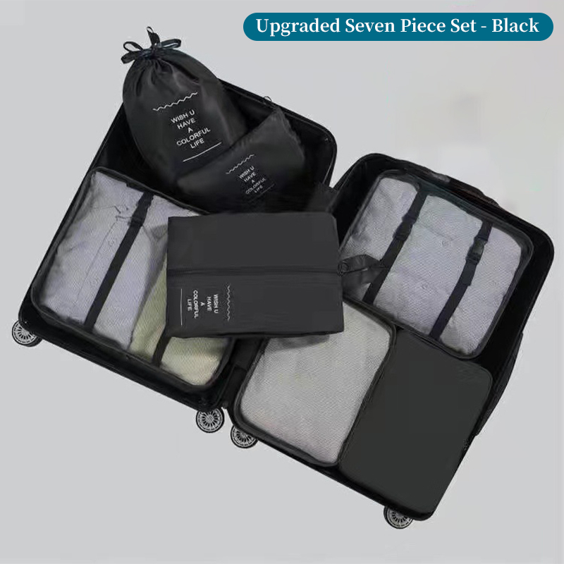 7 Pcs Travel Storage Bag Thickened Zip Travel Organizer Foldable ...