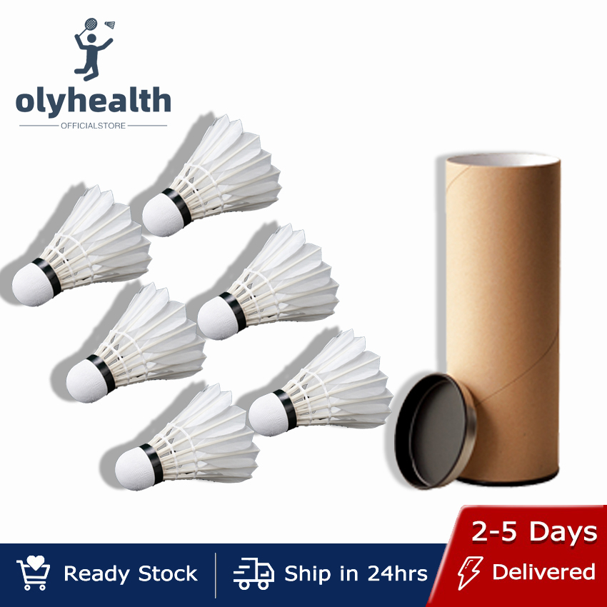 Olyhealth Feather Shuttlecock For Badminton 3Pcs/6Pcs /12Pcs | Shopee ...