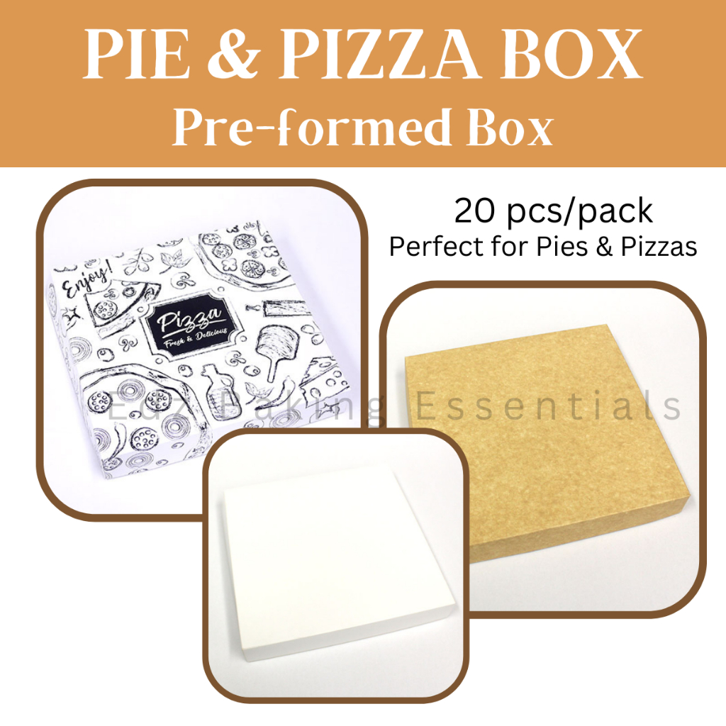 Pie & Pizza Box Pre-Formed Box 20pcs | Shopee Philippines