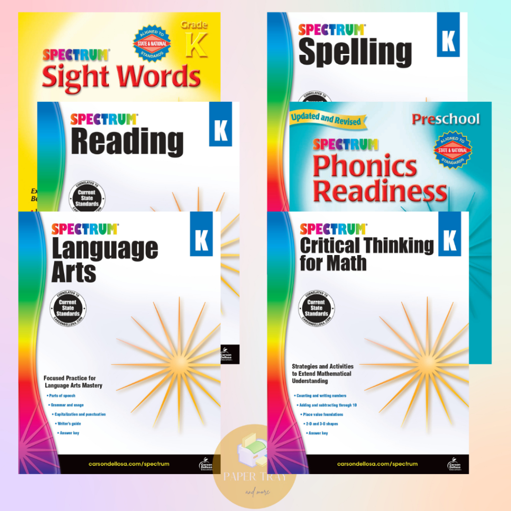 KINDER Spectrum Workbooks (Review, Exercises and Answer Key) | Shopee ...