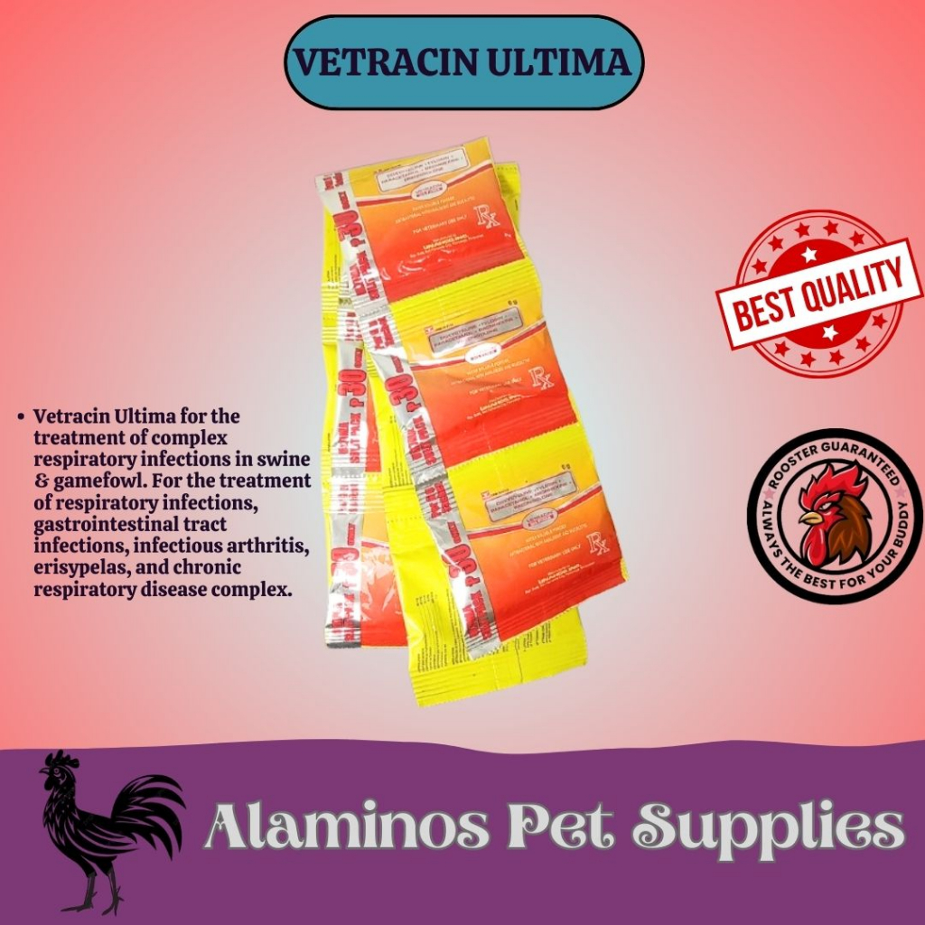 [APS] 10 SACHET VETRACIN ULTIMA/6g/FOR GAMEFOWL AND SWINE/PARA SA MANOK ...