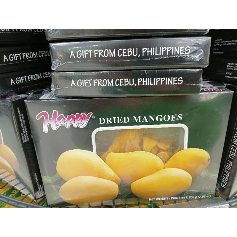 HAPPY DRIED MANGO in a gift box 200 grams per pack | Shopee Philippines