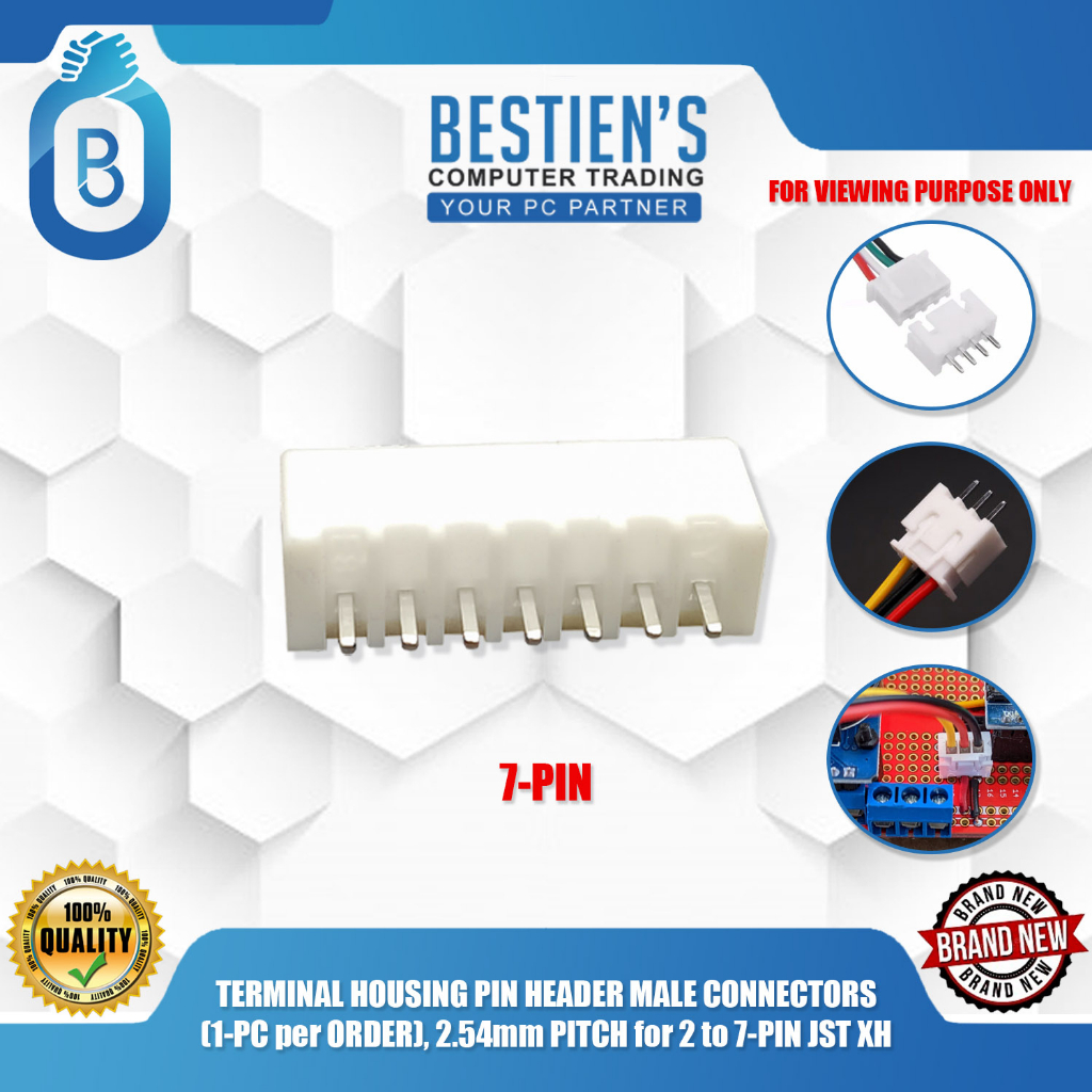 TERMINAL HOUSING PIN HEADER MALE CONNECTORS (1-PC per ORDER), 2.54mm ...