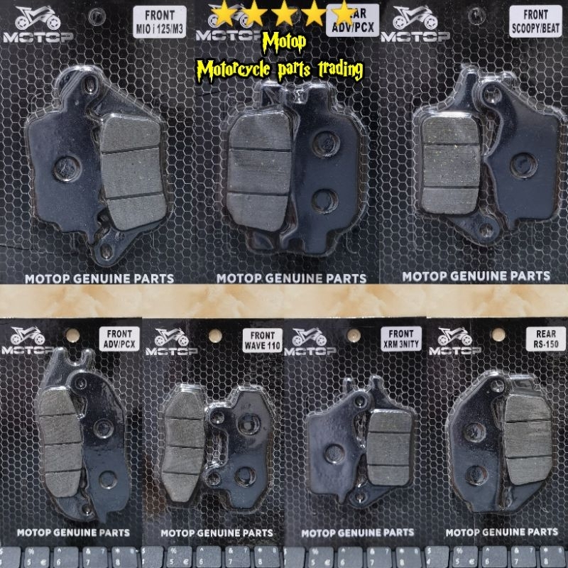 MOTOP BRAKE PAD FOR -MIO SPORTY - MIO i 125 - M3 - BEAT - NMAX - AEROX ...
