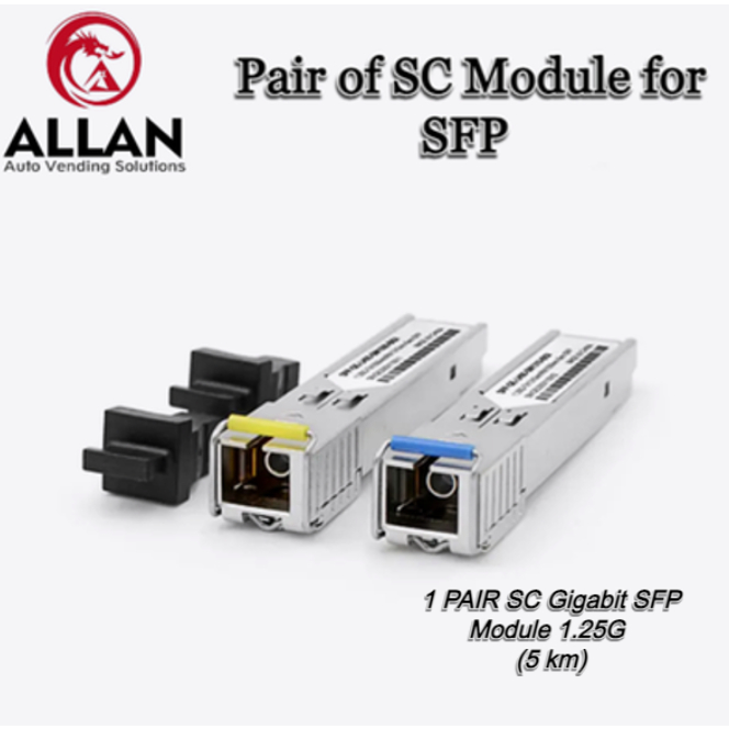 ALLAN 1 Pair Gigabit SFP Module 1.25G SC 1310nm/1550nm 5km Fiber Optic ...