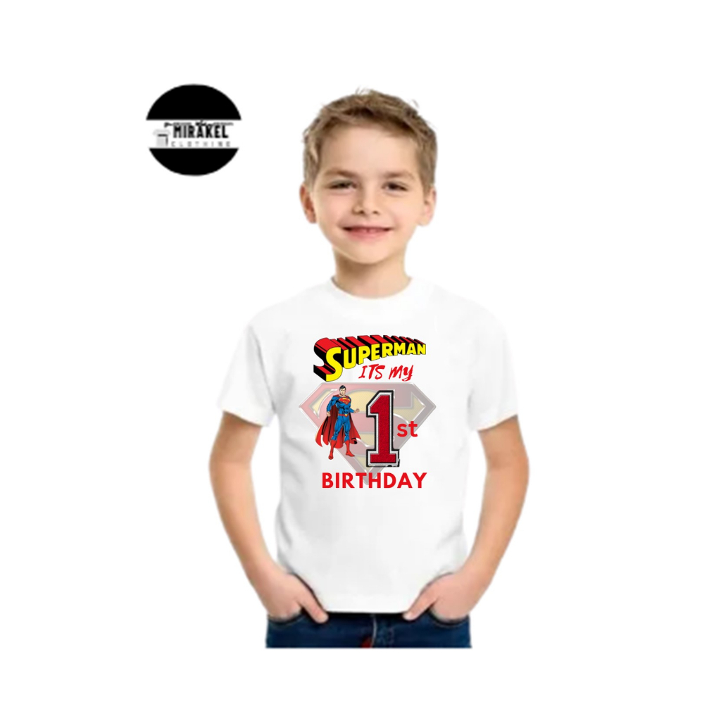 SUPERMAN BIRTHDAY SHIRT NUMBERS 1-10 SUBLIMATION SHIRT FOR MEN | Shopee ...