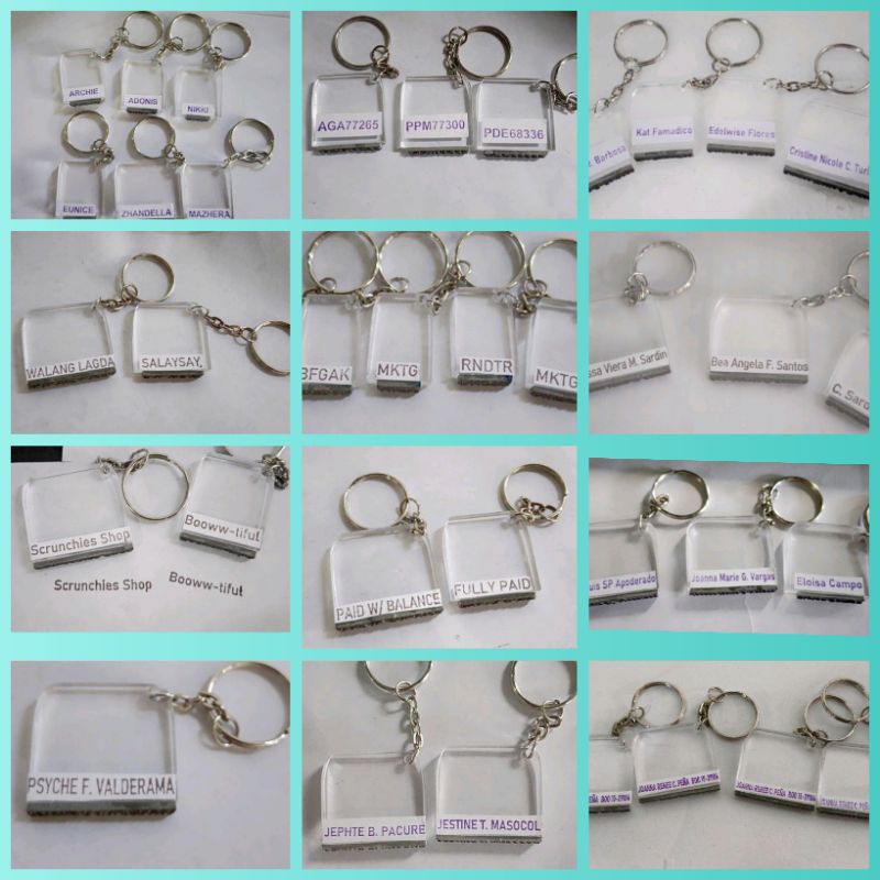 CUSTOMIZED acrylic keychain name stamp | Shopee Philippines