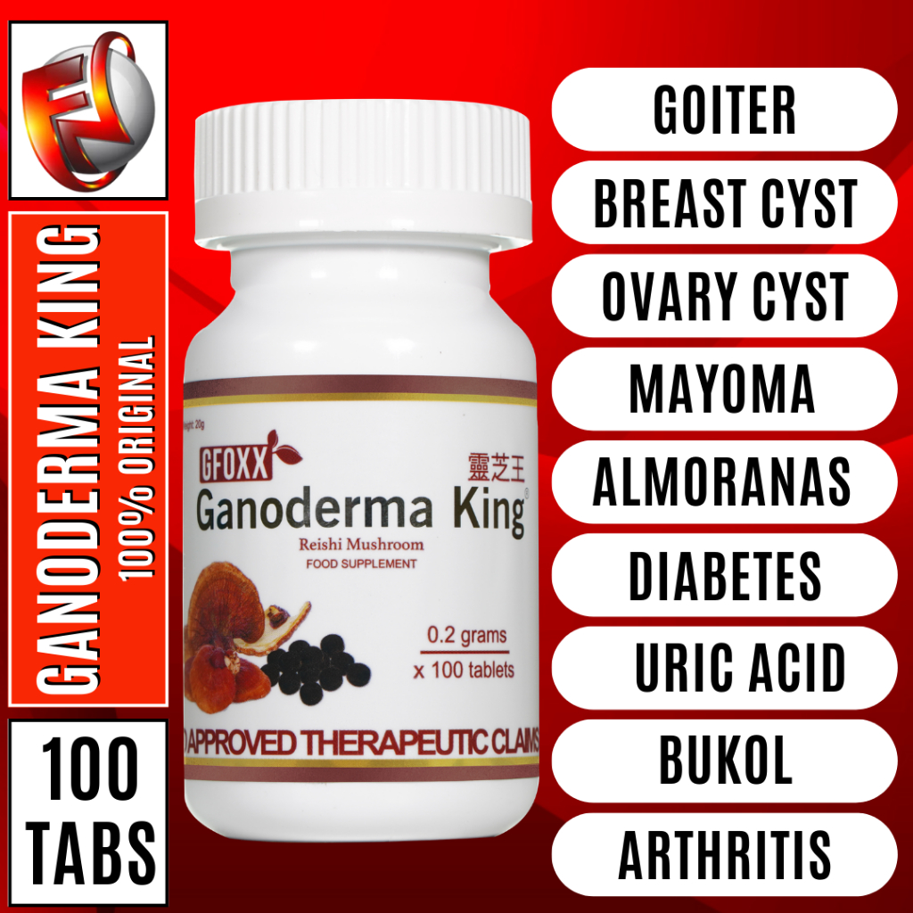 Original Ganoderma king, Reishi mushroom 100 Tablets | Shopee Philippines