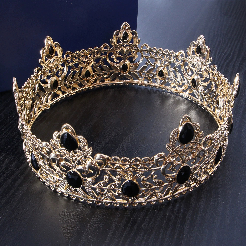 JP101 Men's crown hair accessories wedding party metal crown Halloween ...