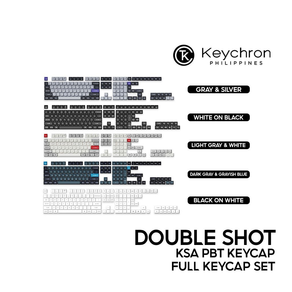 Keychron Double Shot KSA PBT Keycap Full Keycap Set | Shopee Philippines