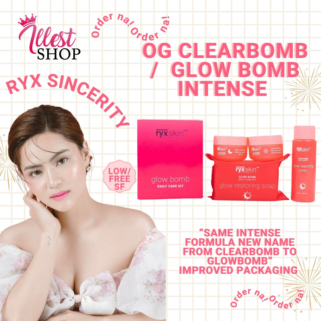 RYX SKIN GLOWBOMB CLEARBOMB OG FORMULA INTENSE GLOW BOMB CLEAR BOMB ...