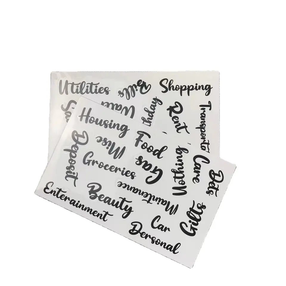 2 Labels and 26 Categories Letter Sticker Labels for Money Budget ...