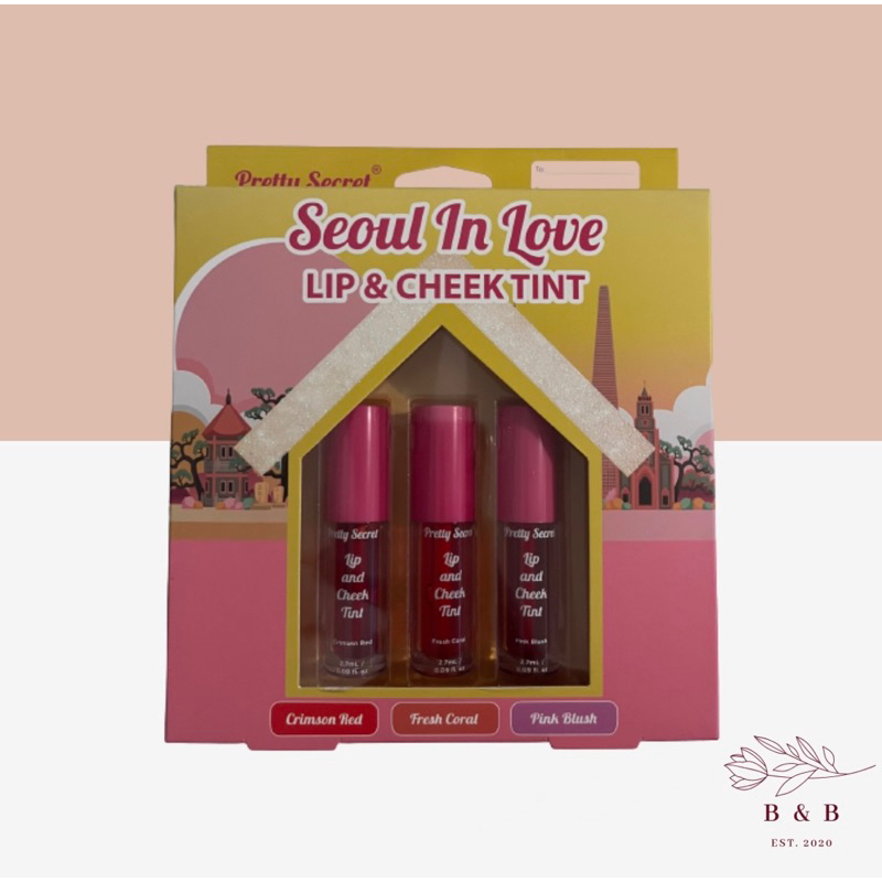 Pretty Secret Seoul in Love Lip & Cheek Tint Set | Shopee Philippines