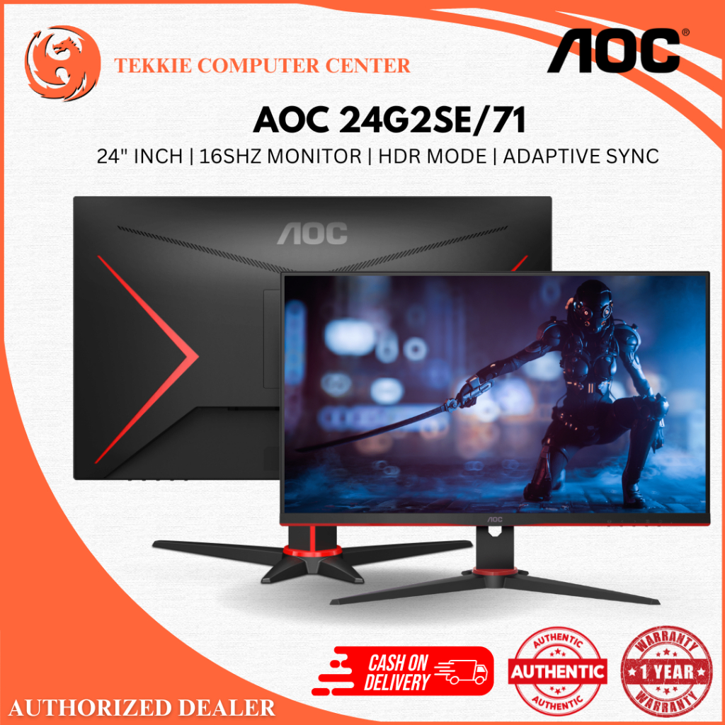 AOC 24G2SE/71 24" 165HZ MONITOR | Shopee Philippines