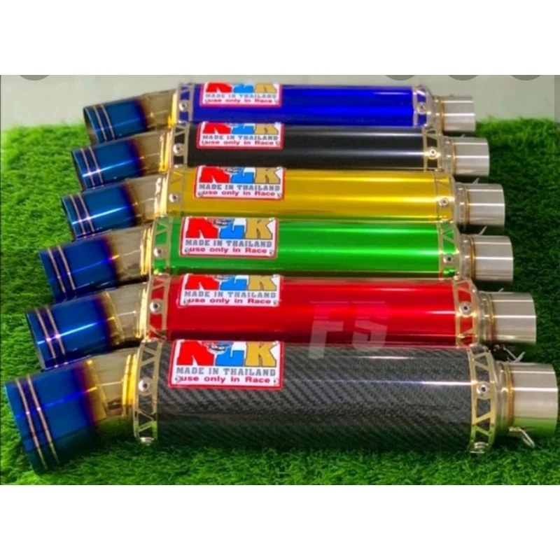 NLK Canister Muffler Pipe Full Carbon / Blue Tip 51MM Raider Sniper Rs ...