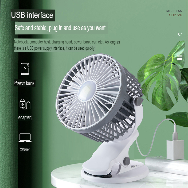 (AKAPE) Mini Thinning Table Clamp Fan Large Capacity Battery 3-speed ...