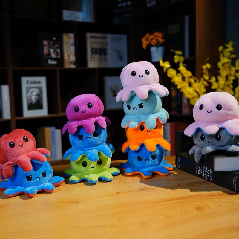 Reversible Flip Double-Sided Octopus Stuffed Toy 20cm | Shopee Philippines