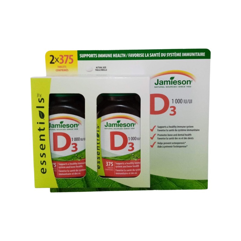 Jamieson Vitamin D3 1000 IU, 375 Tablets, 2-pack | Shopee Philippines