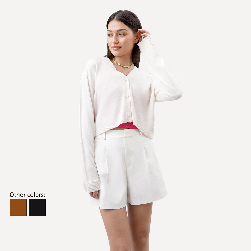 OXGN Cardigan For Women (Black/Off White/Tan) | Shopee Philippines