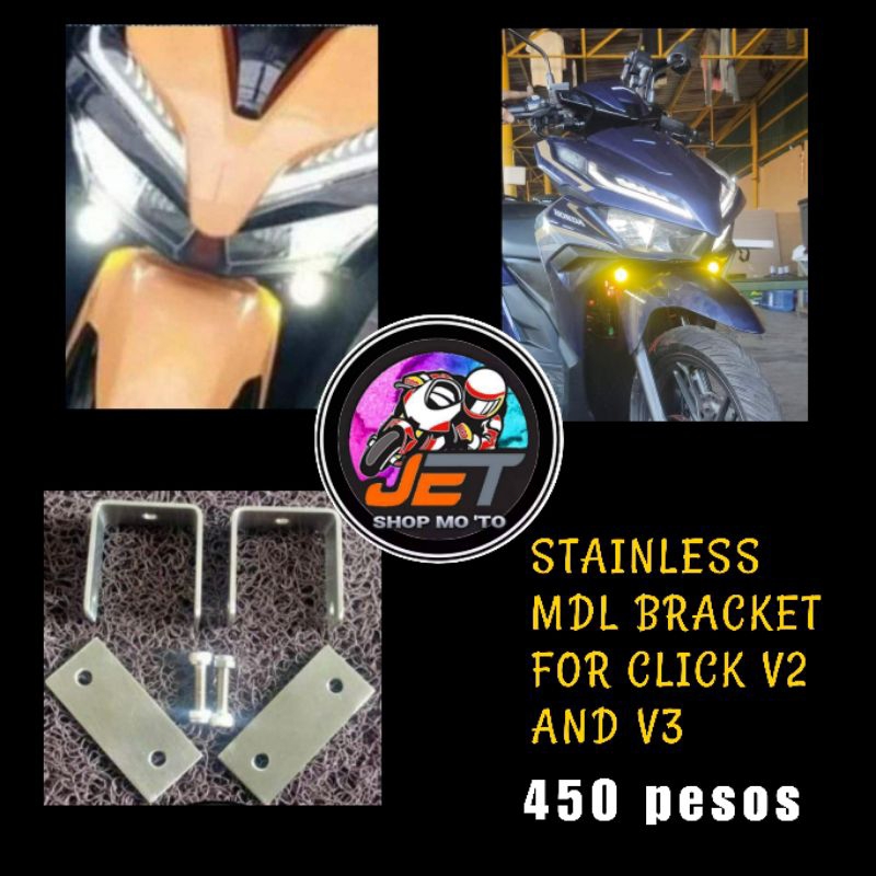 STAINLESS CLICK V2/V3 MDL BRACKET | Shopee Philippines